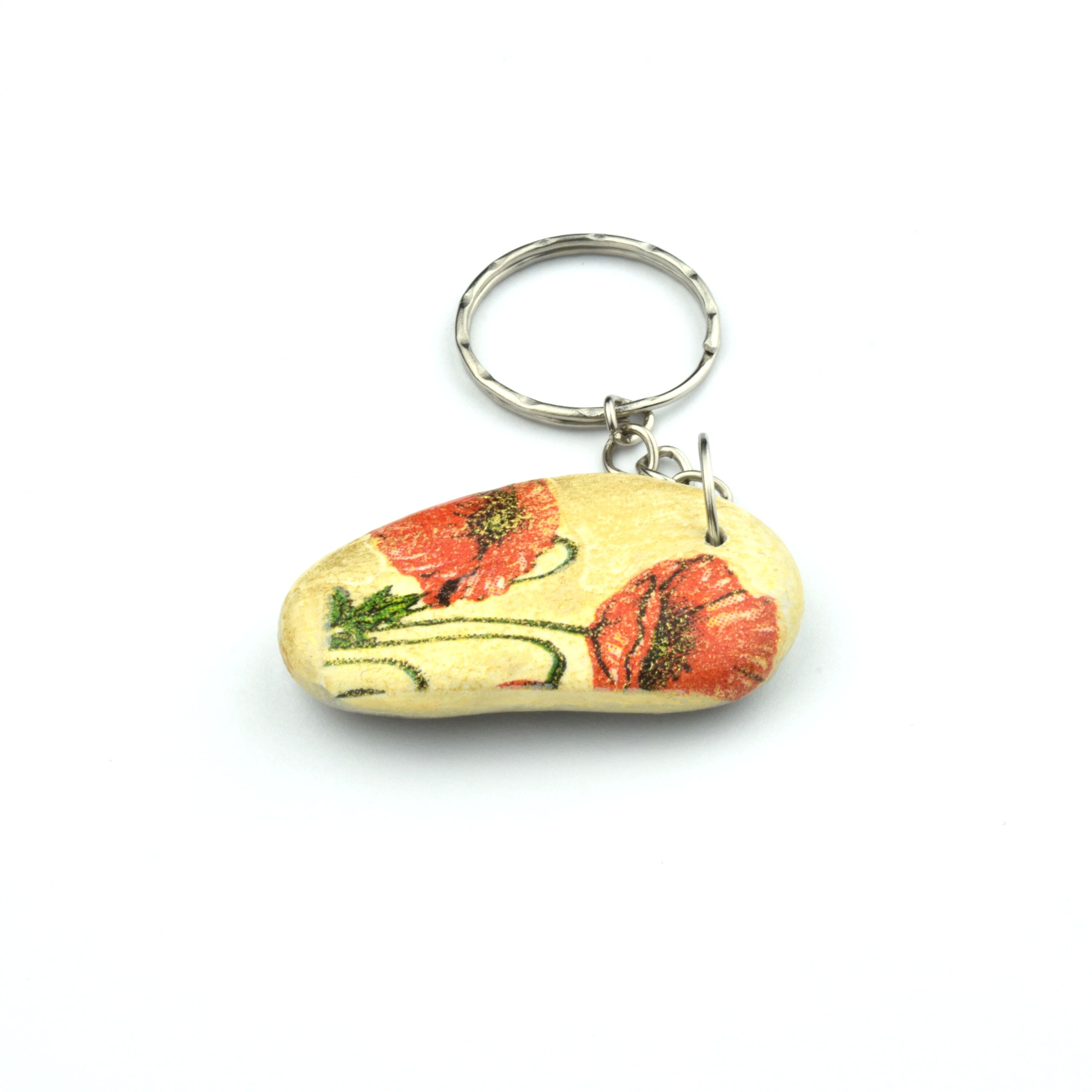 Natural Stone Keychain Handmade Keychain Decoupage Key - Etsy UK