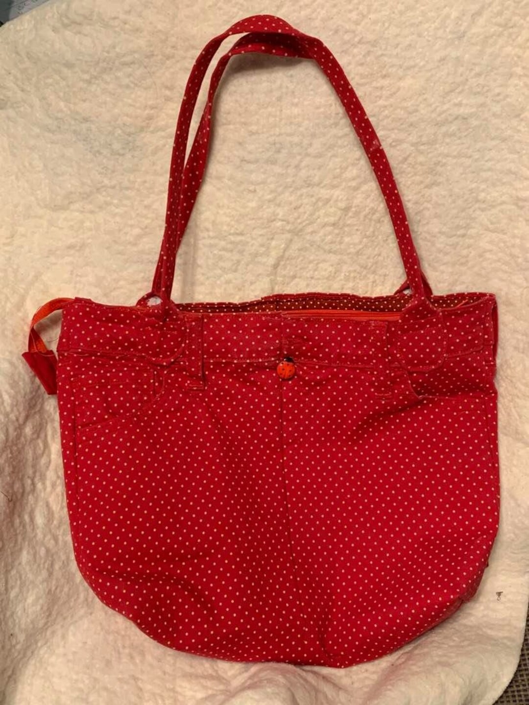 Boho, Upcycled, Cute, Sassy, Red Polka Dot Purse - Etsy