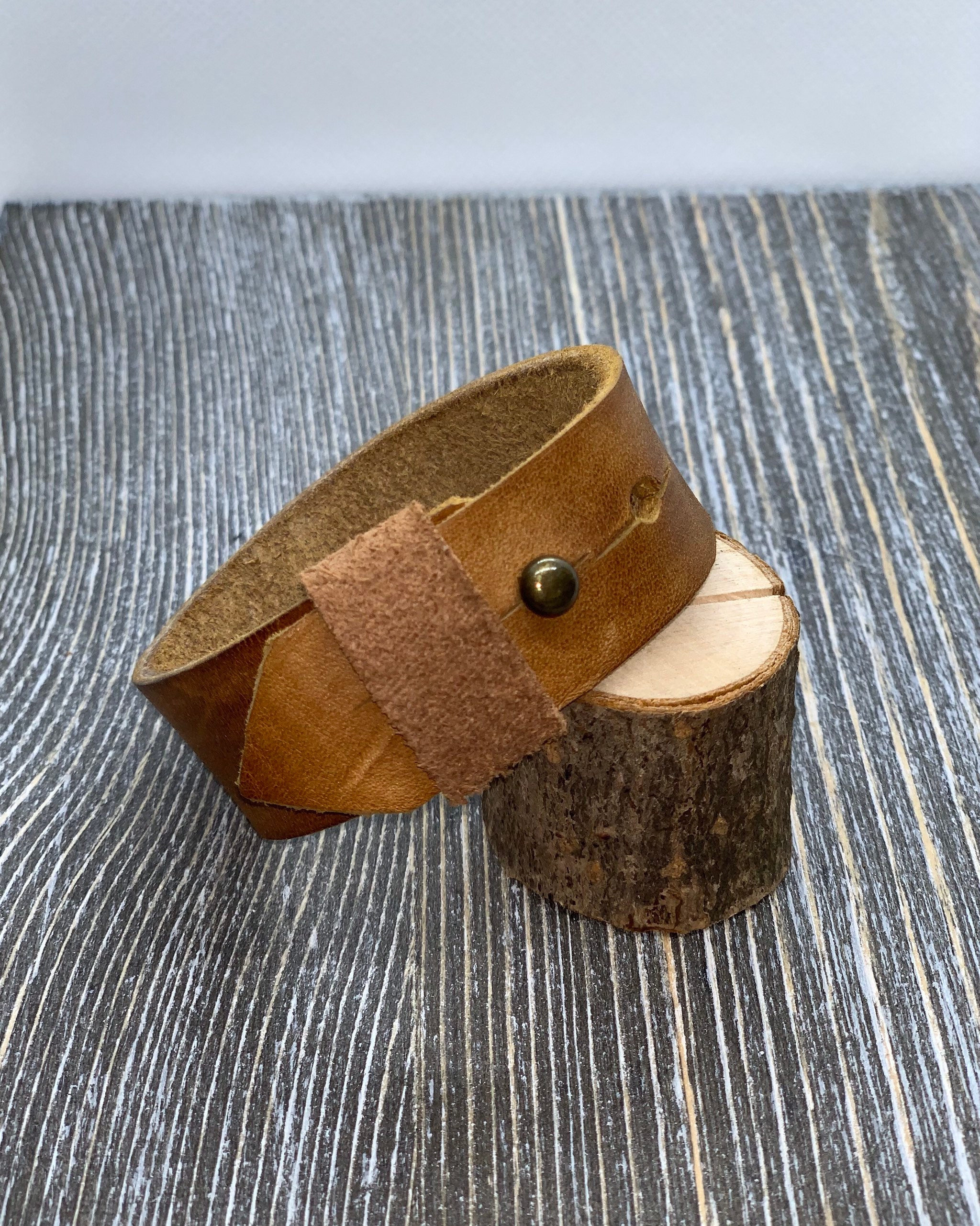 Adjustable Classic Leather Cuff - Etsy