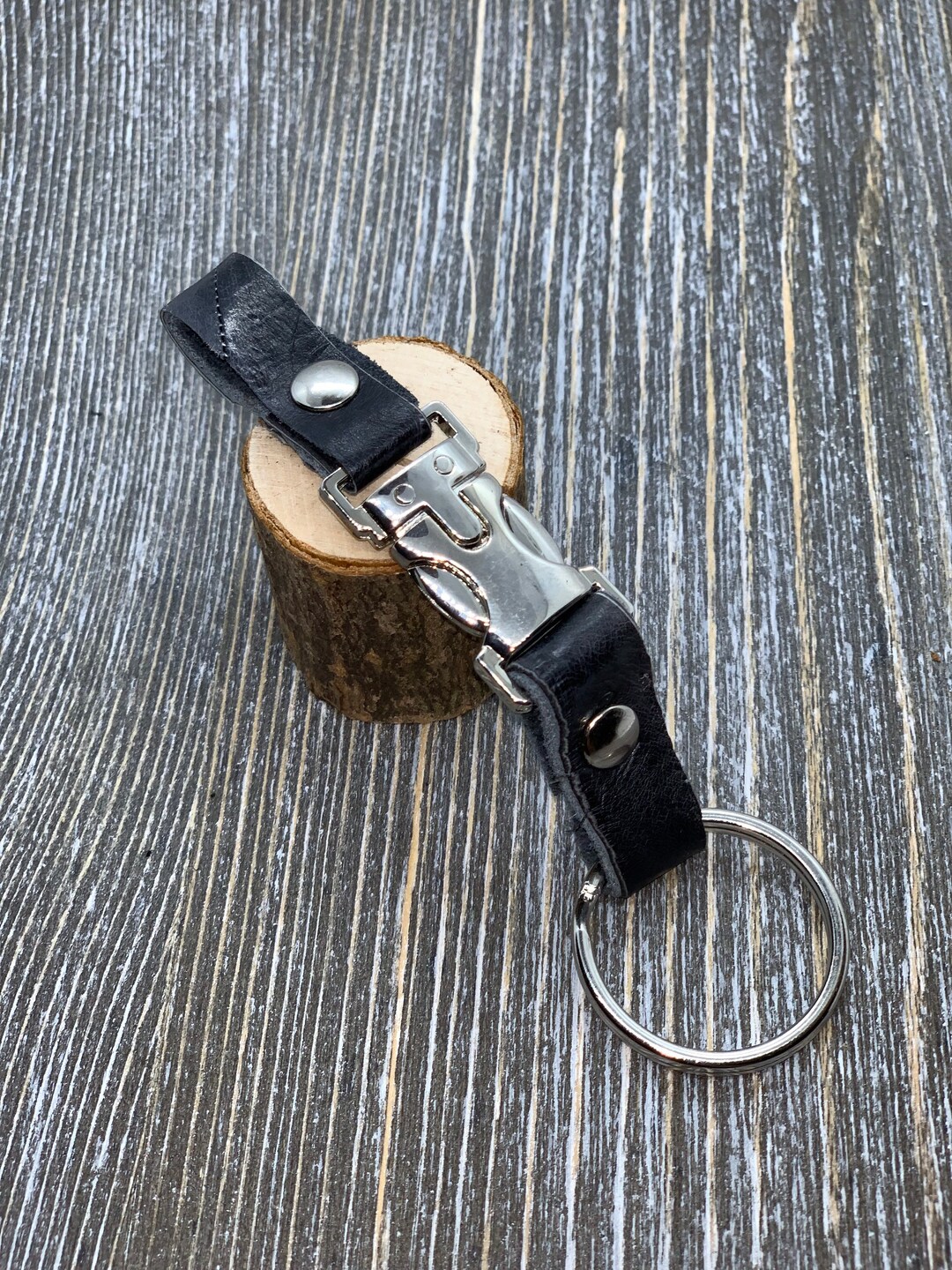 Leather & Silver Double Key Keeper - Etsy
