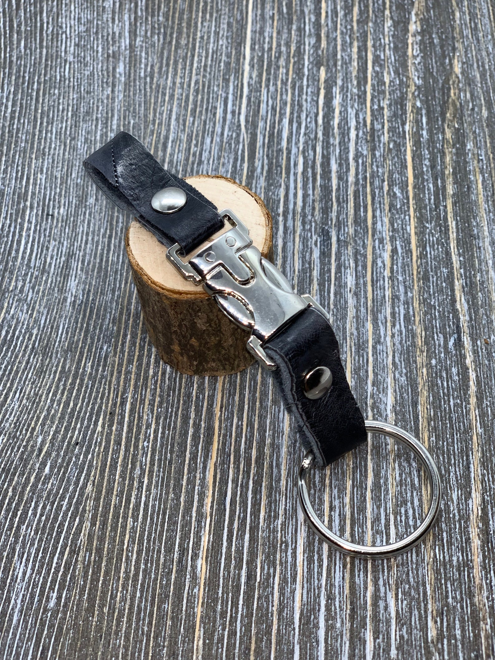 Leather & Silver Double Key Keeper - Etsy
