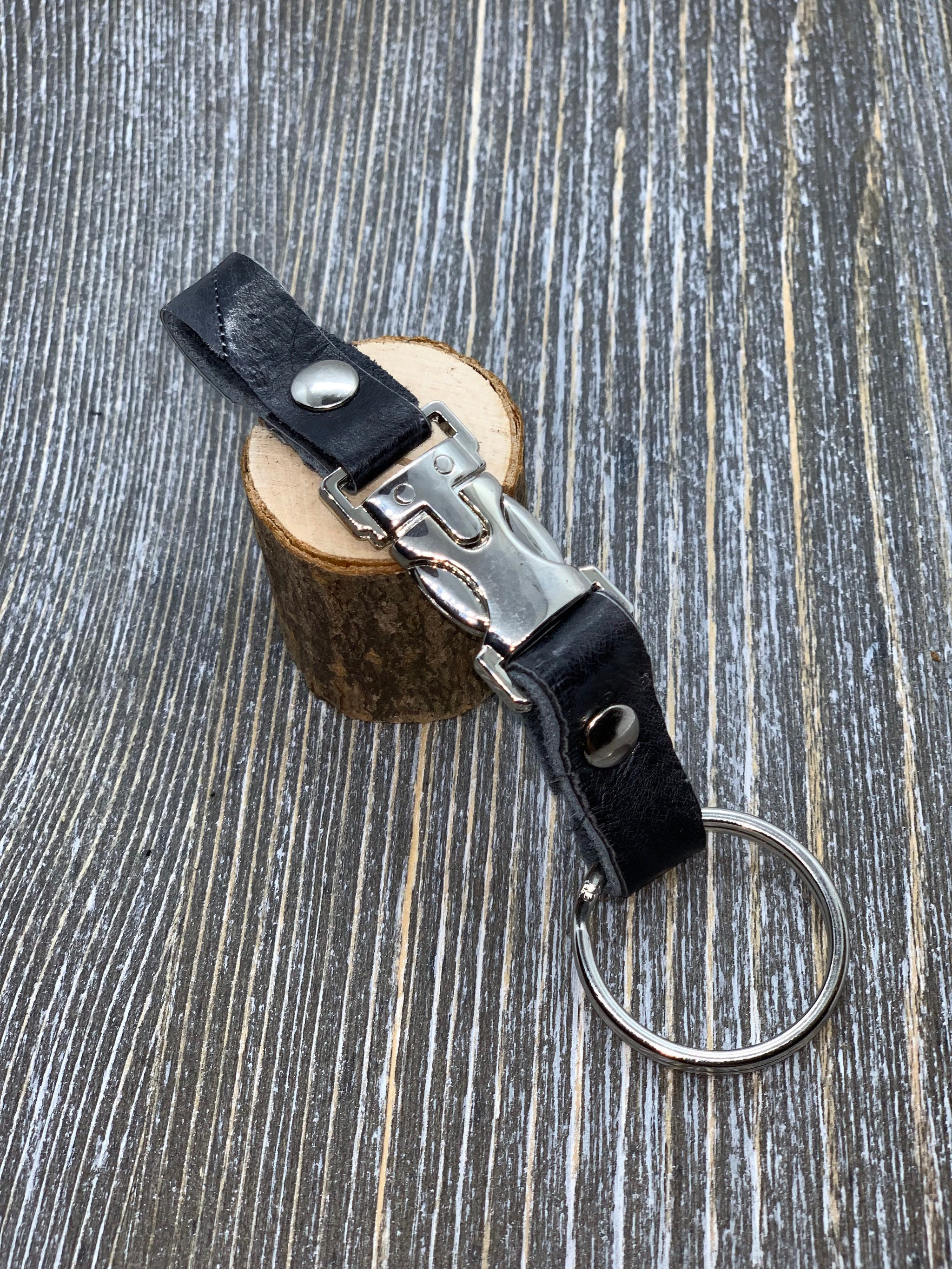 Leather & Silver Double Key Keeper - Etsy