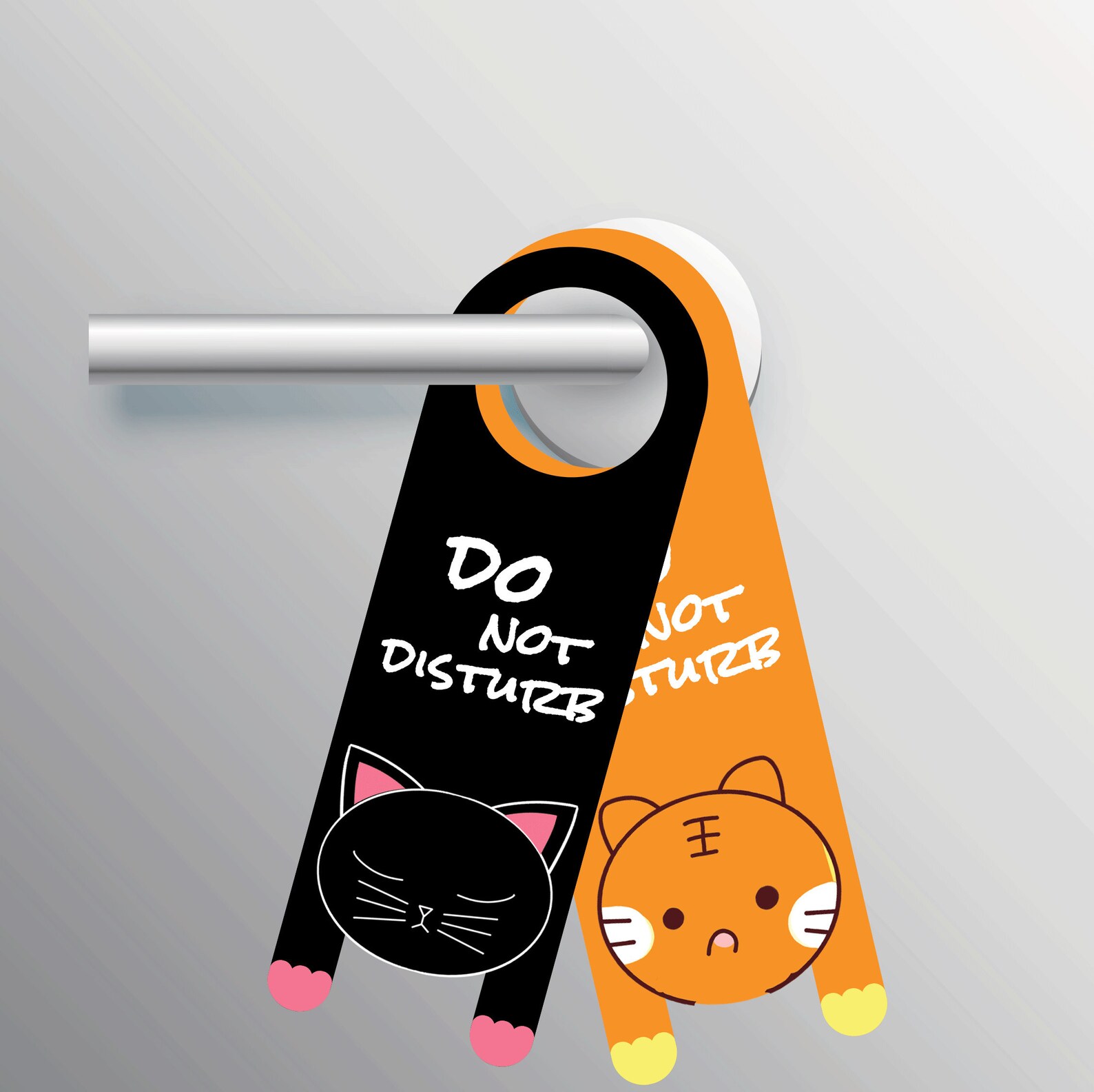 Do Not Disturb Door Hanger Cat Door Hanger Template Instant | Etsy