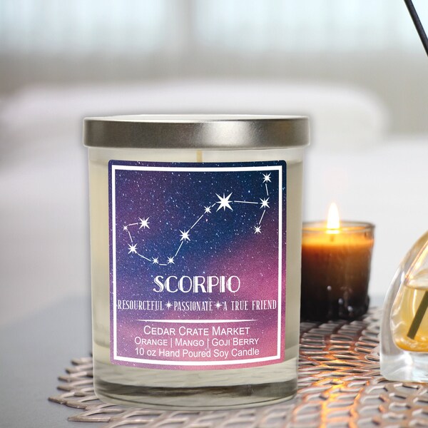 Scorpio Candle - Etsy