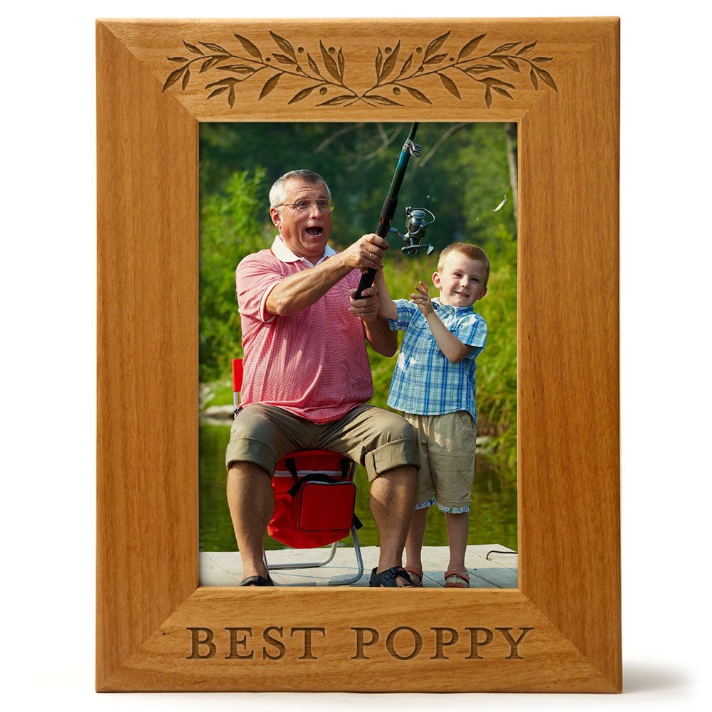 Best Poppy Picture Frame, Laser Engraved Wood, Great Gift for Grandpa ...