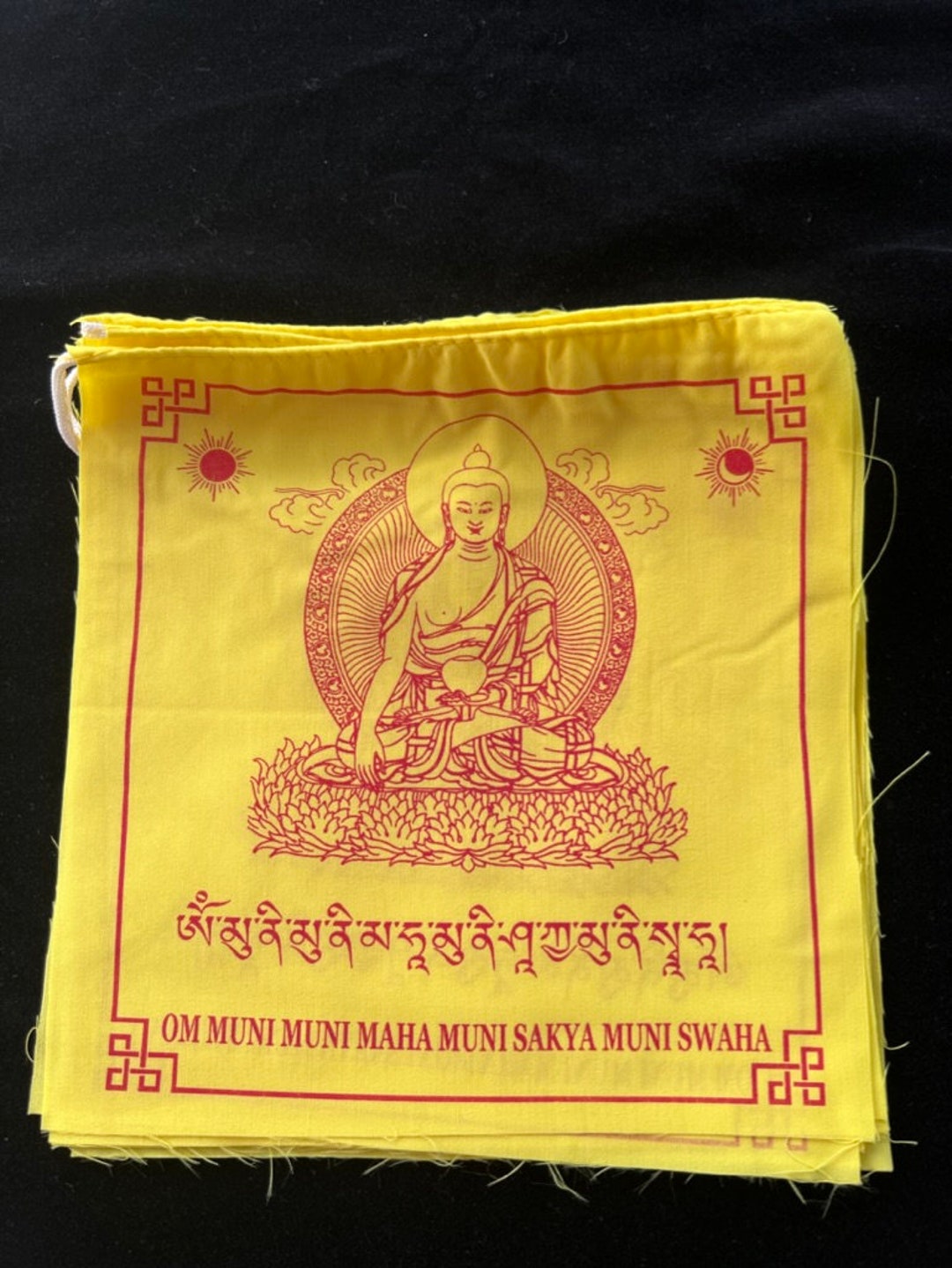 Buddha Shakyamuni Prayer Flags | Tibetan Prayer Flags | 8in X 8in | 1 ...