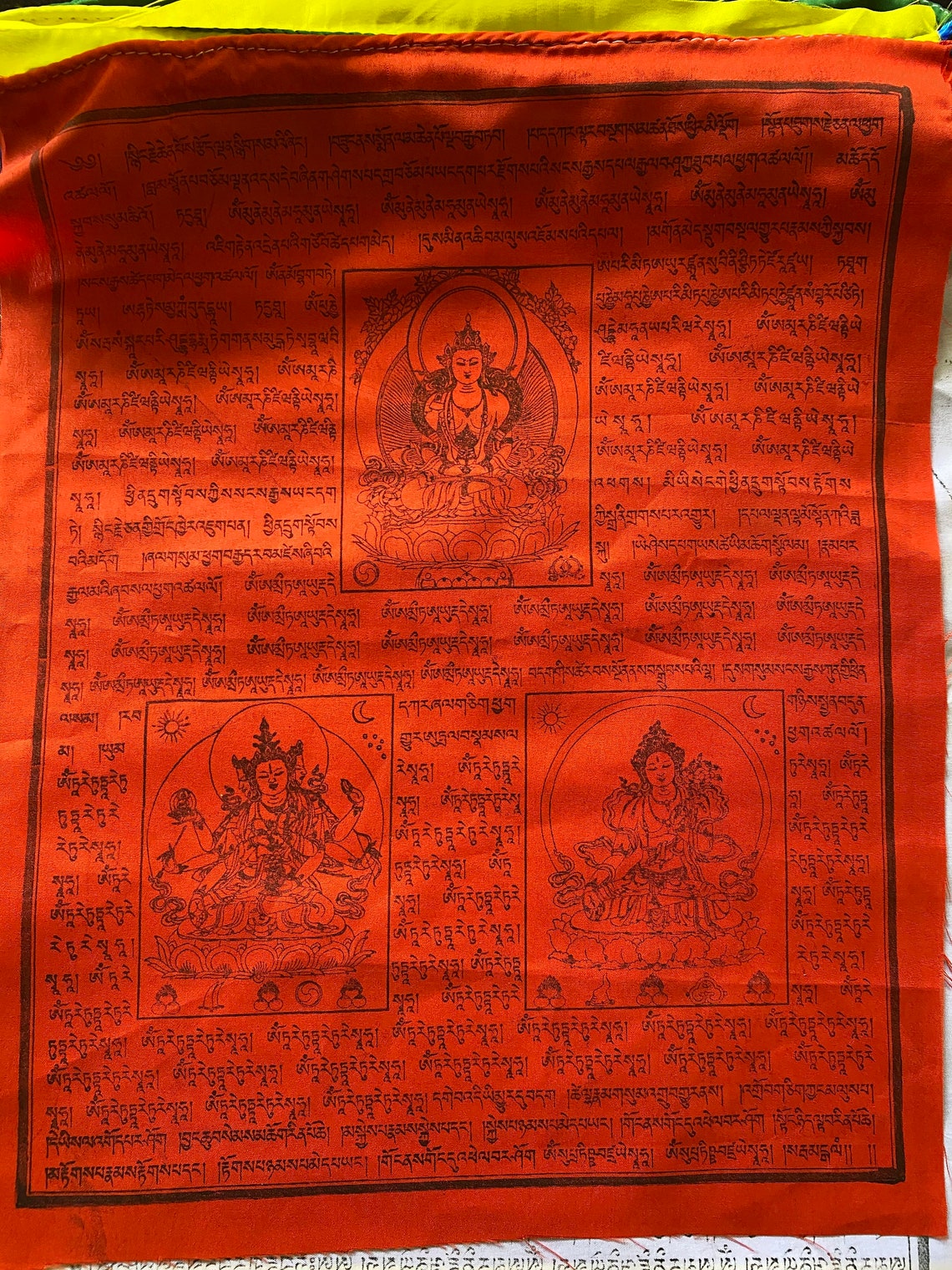 Mixed Deity Prayer Flags Tibetan Prayer Flags 13in X 16in | Etsy