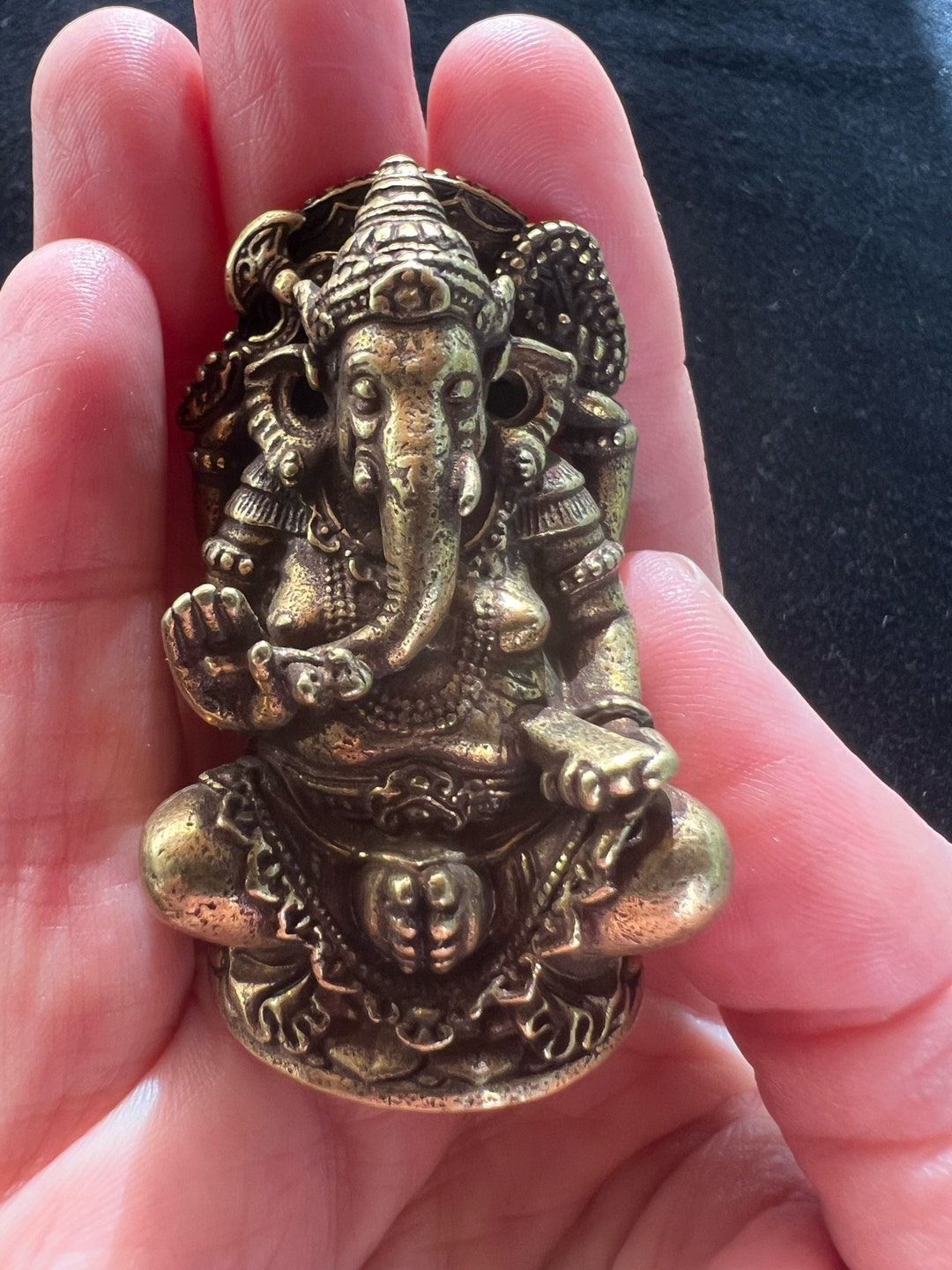 Deluxe Small Ganesh Statue | Handmade |2 Inches | Ganesha | Trimuhkti ...