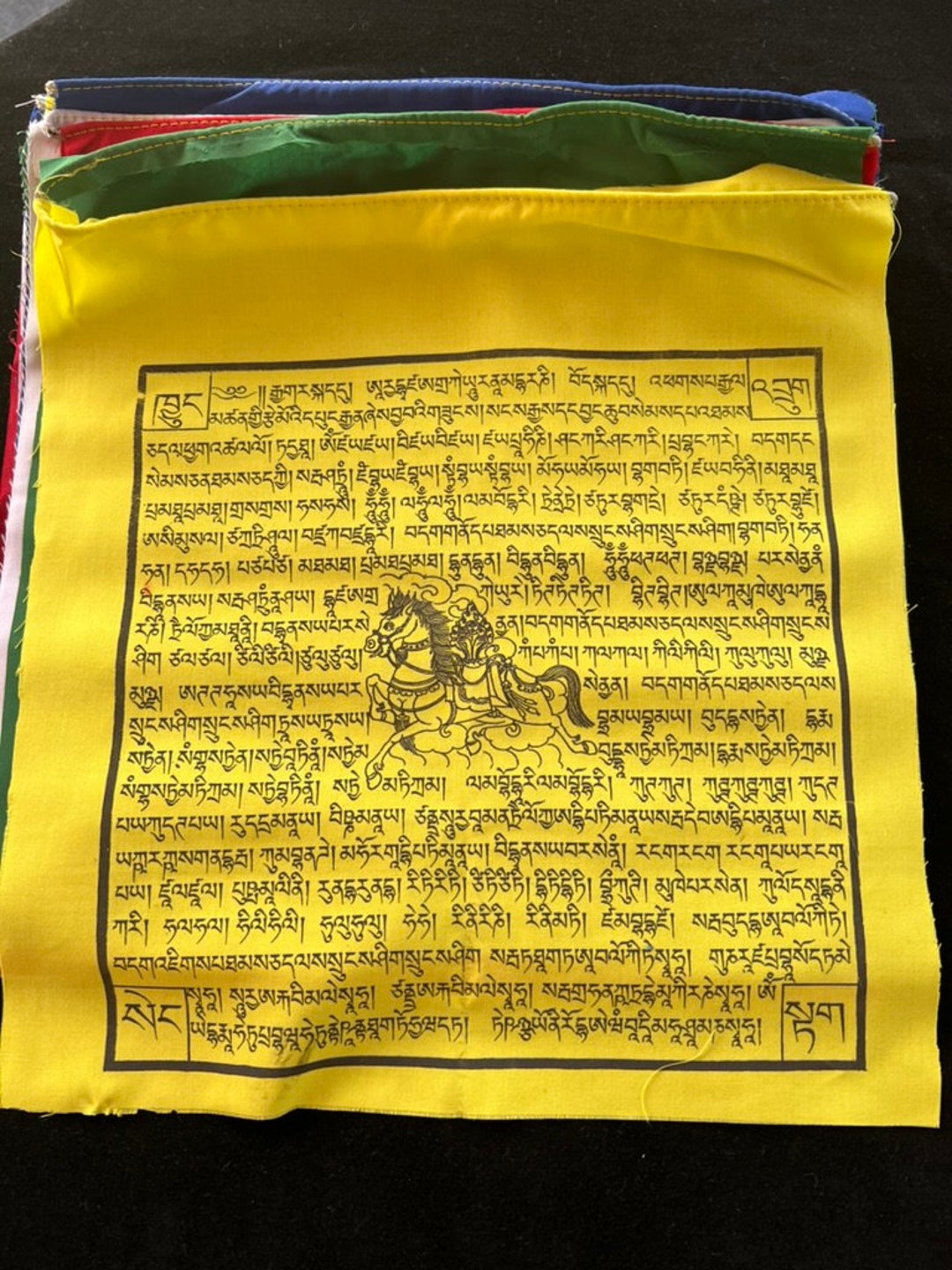 Mixed Deity Tibetan Prayer Flags | 13in X 13in | 1 Strand of 25 Flags ...