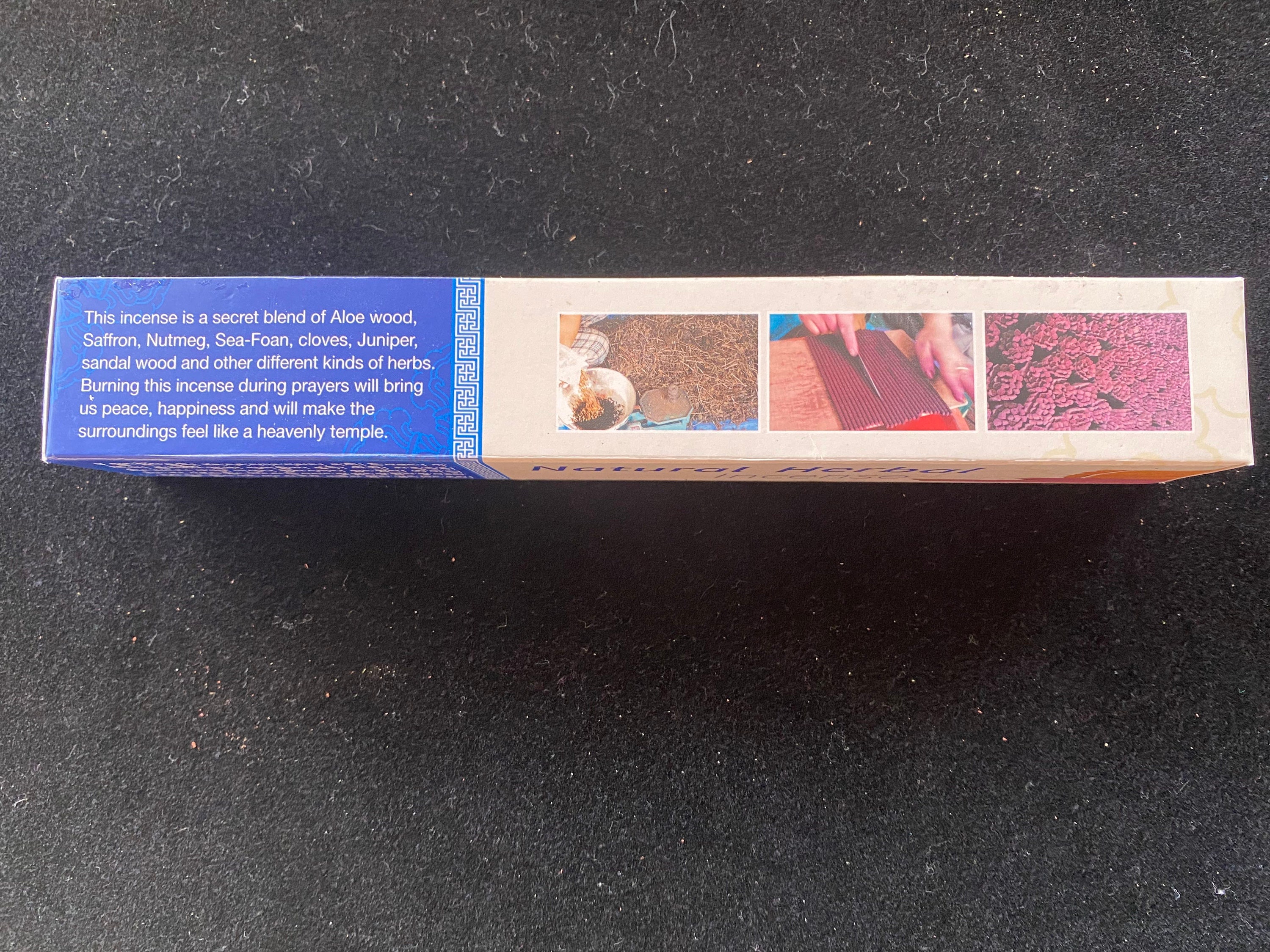Natural Herbal Incense Blue Box | Tibetan Incense | 24 Sticks ...