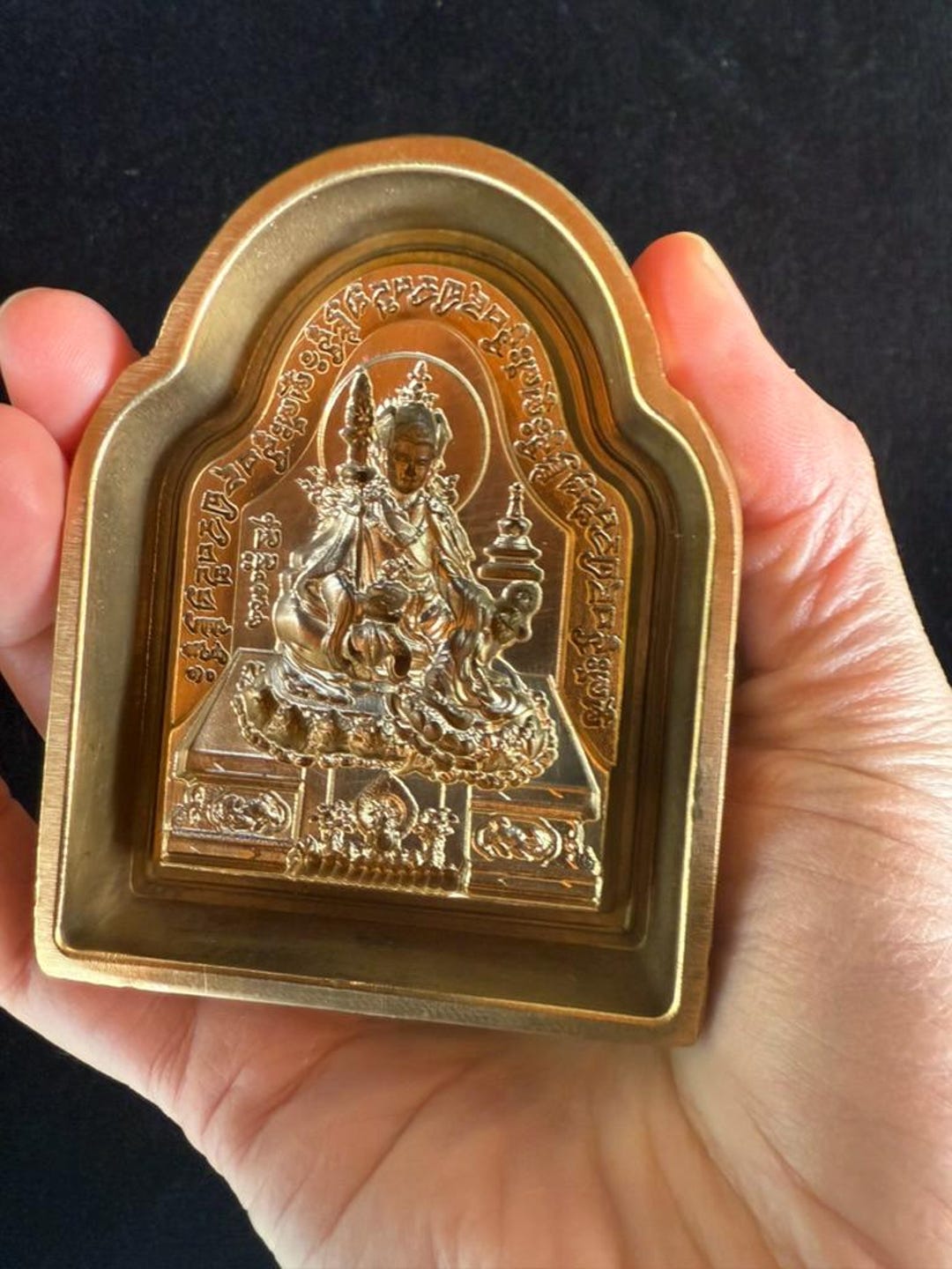 Guru Rinpoche Arched Tsa Tsa Mold | Metal Alloy | Approx 3 1/2 X 2 1/2 ...