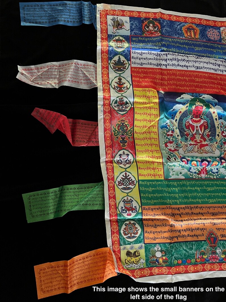 Huge Guru Rinpoche Prayer Flag Banner |tibetan Prayer Flags | 27in X ...
