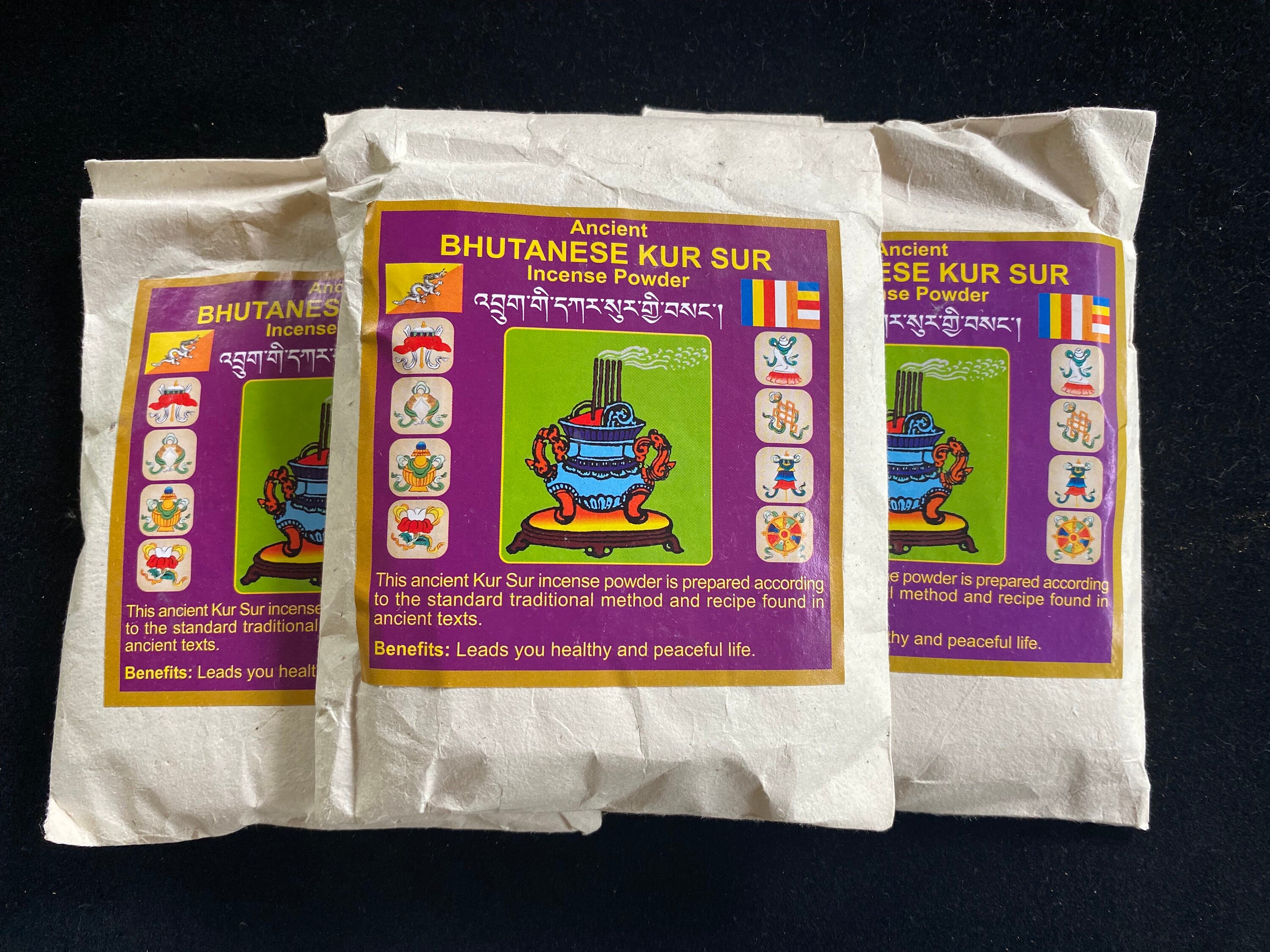 Bhutanese Kur Sur Powder| Bhutanese Incense Powder | 80 Grams | Kar Sur ...