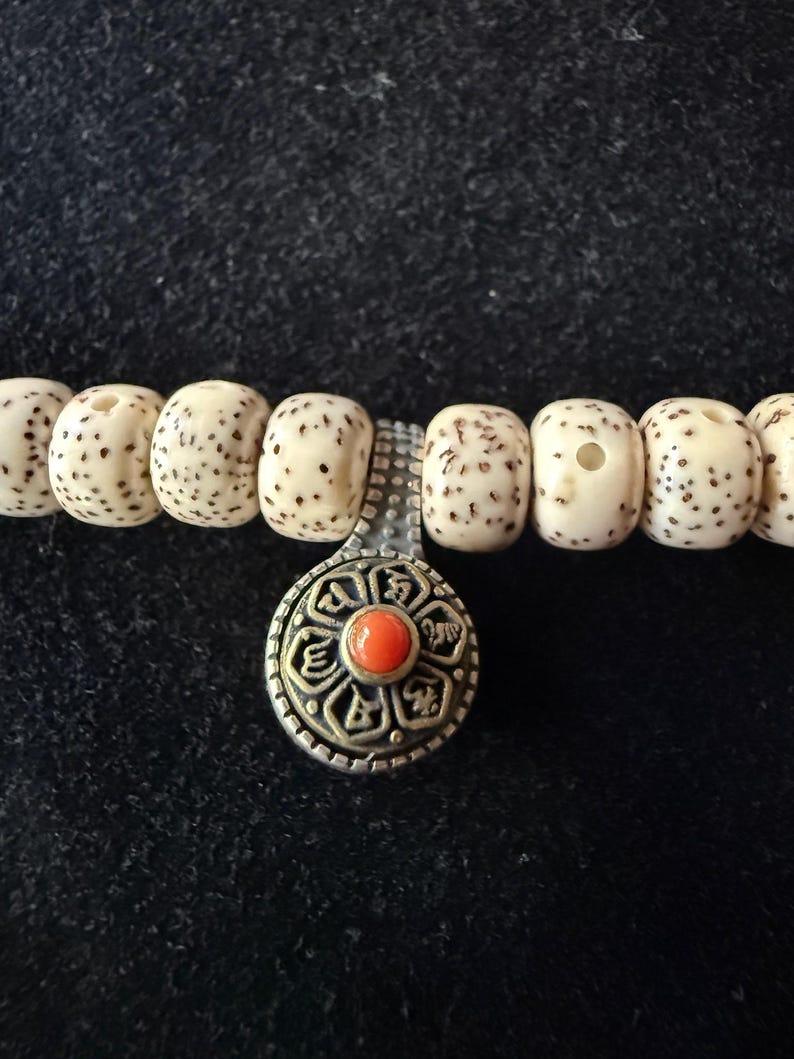 Om Mani Padme Hung Round Mala Counter | 925 Sterling Silver | Approx 3 ...