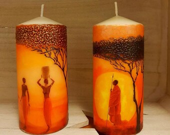 African Candle | Etsy
