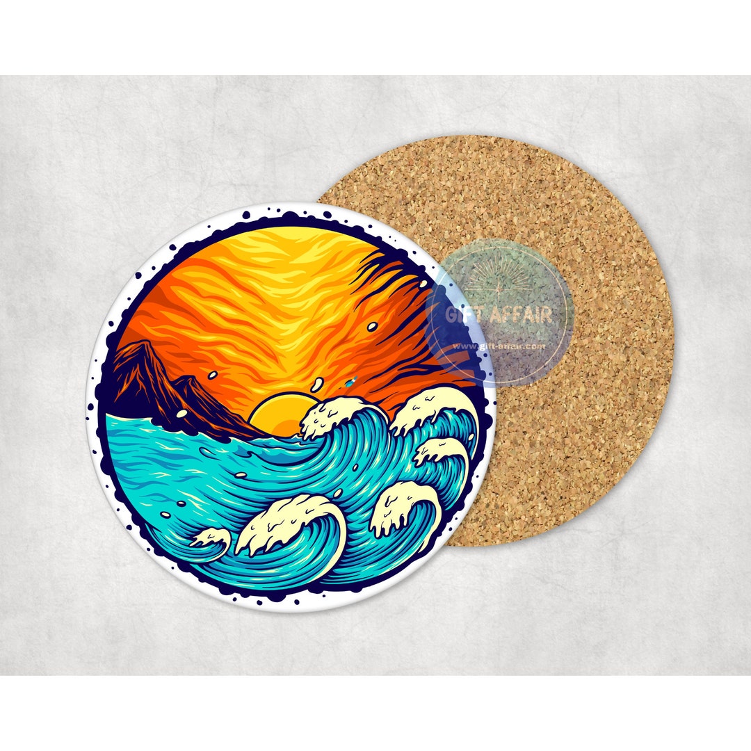 Summer Sea Coasters, Coffee Tea Drink Coasters, Table Decor - Etsy