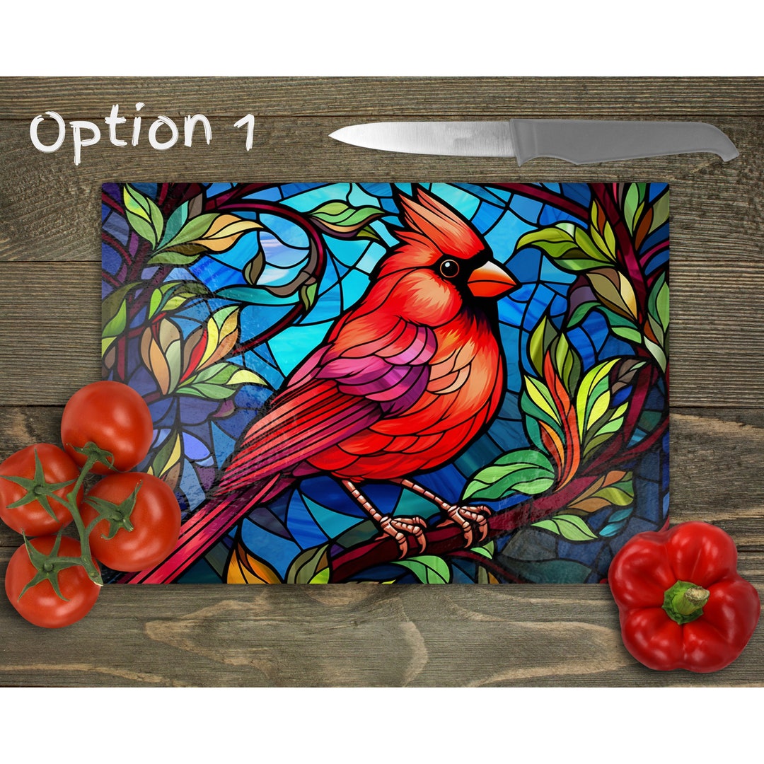 Red Cardinal Glass Chopping Board, Glass Placemats, Outside Dining ...