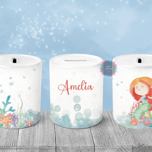 Mermaid Piggy Bank - Etsy