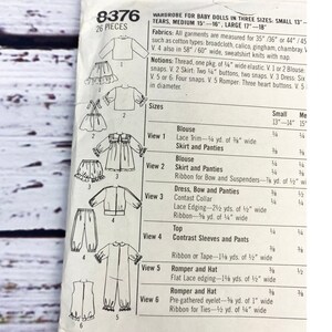 Vintage Simplicity Wardrobe for Babydoll Seeing Patterns - Etsy