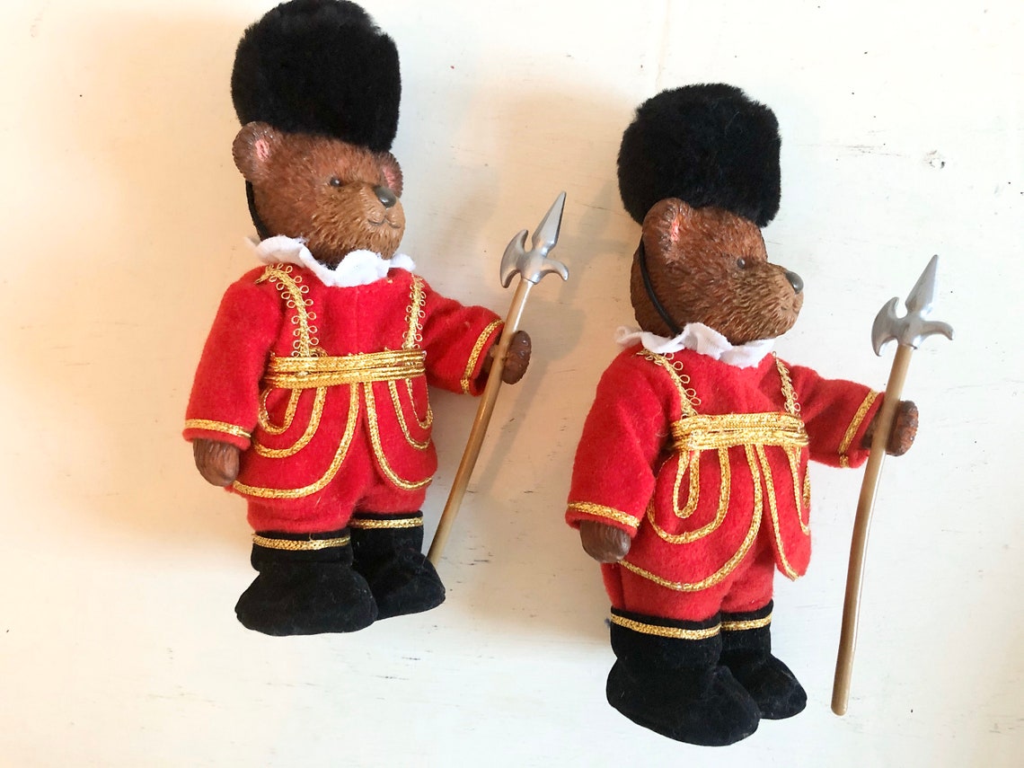 Vintage Set of Bear Soldiers/guards - Etsy