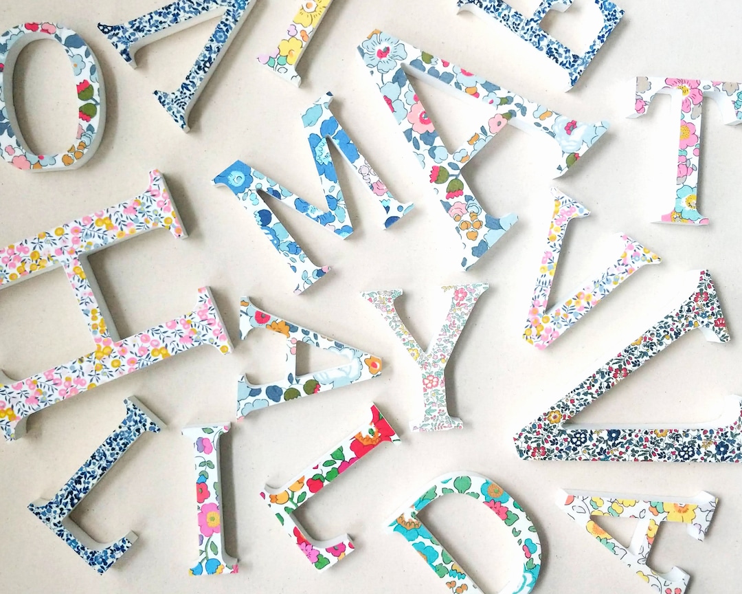 Liberty of London Wooden Letters | Room Decor | Two Sizes Available ...