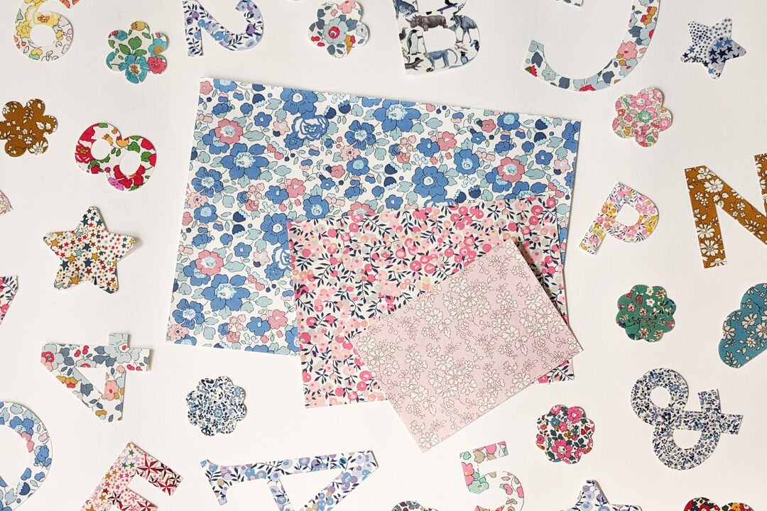 Liberty Fabric Applique Sheets | Iron on Transfer | A6, A5 or A4 Size ...