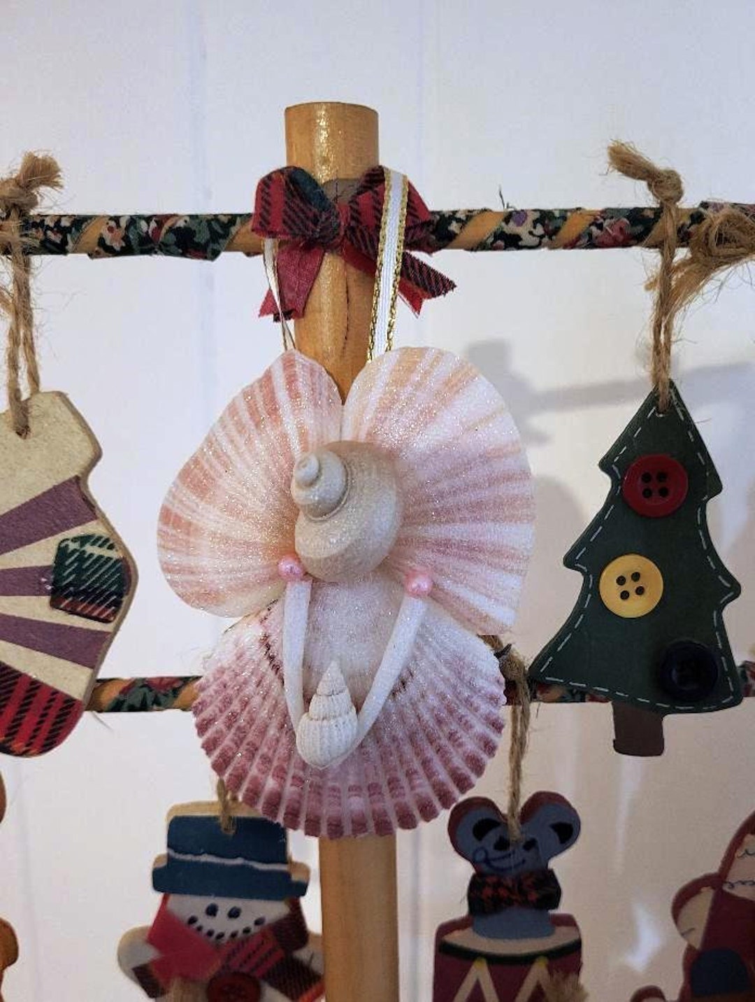 Seashell Angel Angel Ornament Shell Angel Ornament Seashell - Etsy