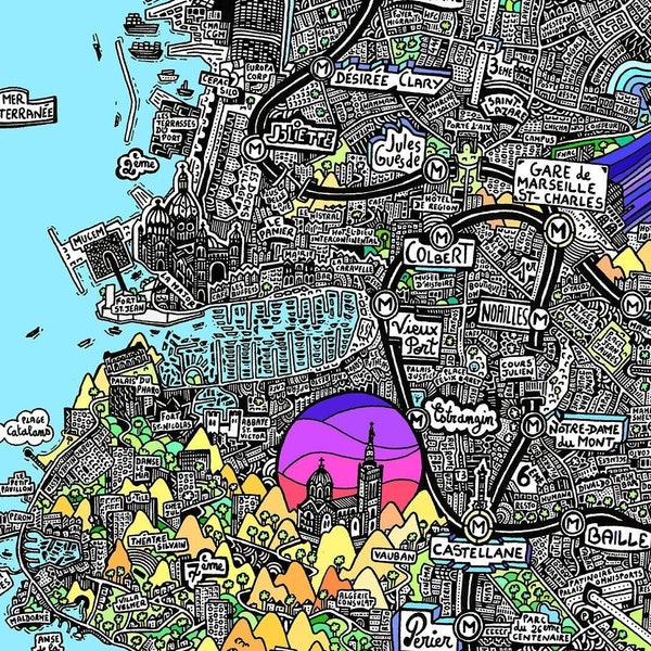 Hand Drawn Map Poster - Etsy