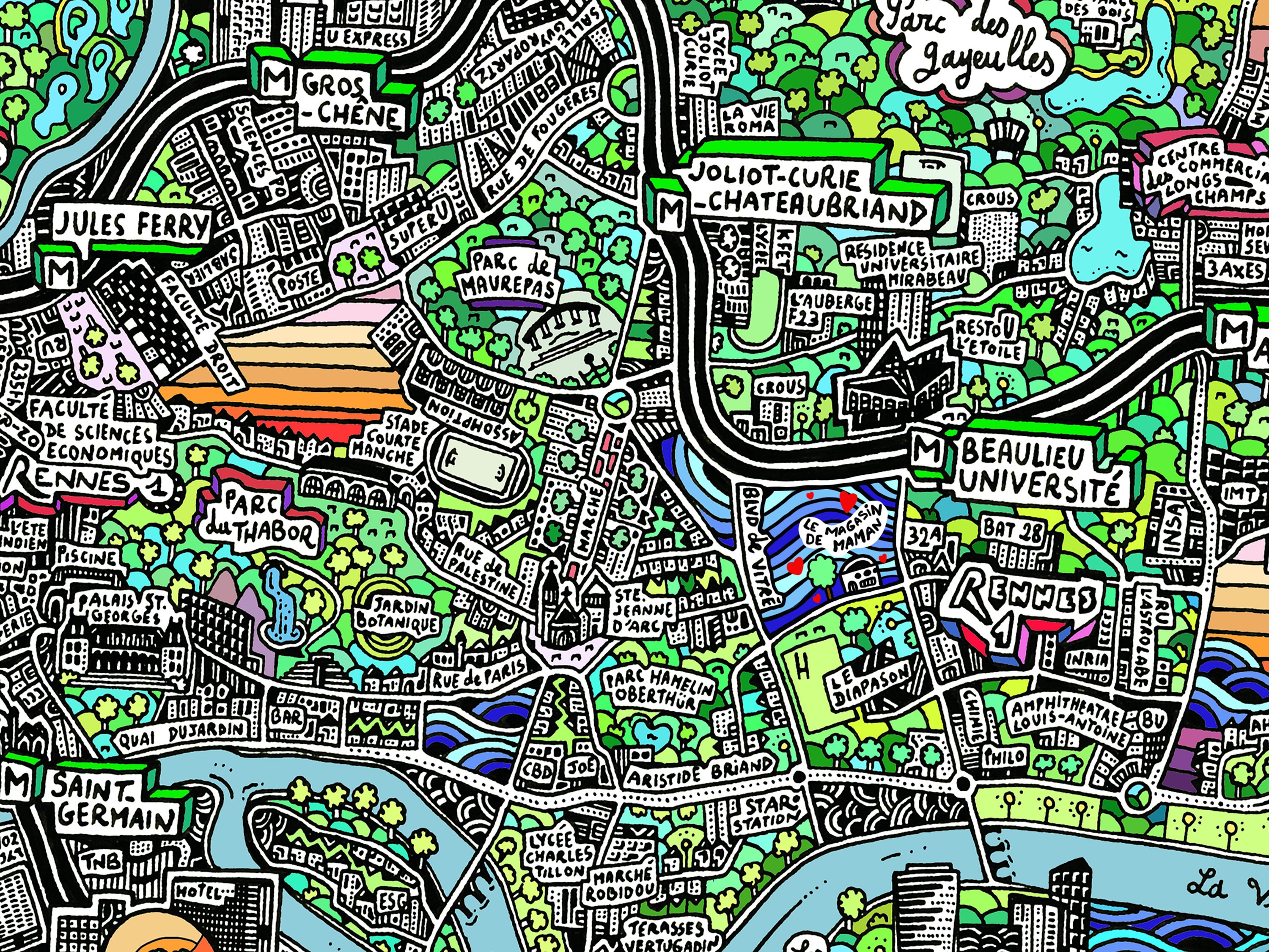 Personalized Poster - Unique Custom-made Map Dedicated and Signed by ...