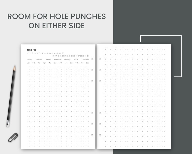 Dot Grid Paper Printable, Bullet Journal Template, Dot Graph Paper ...
