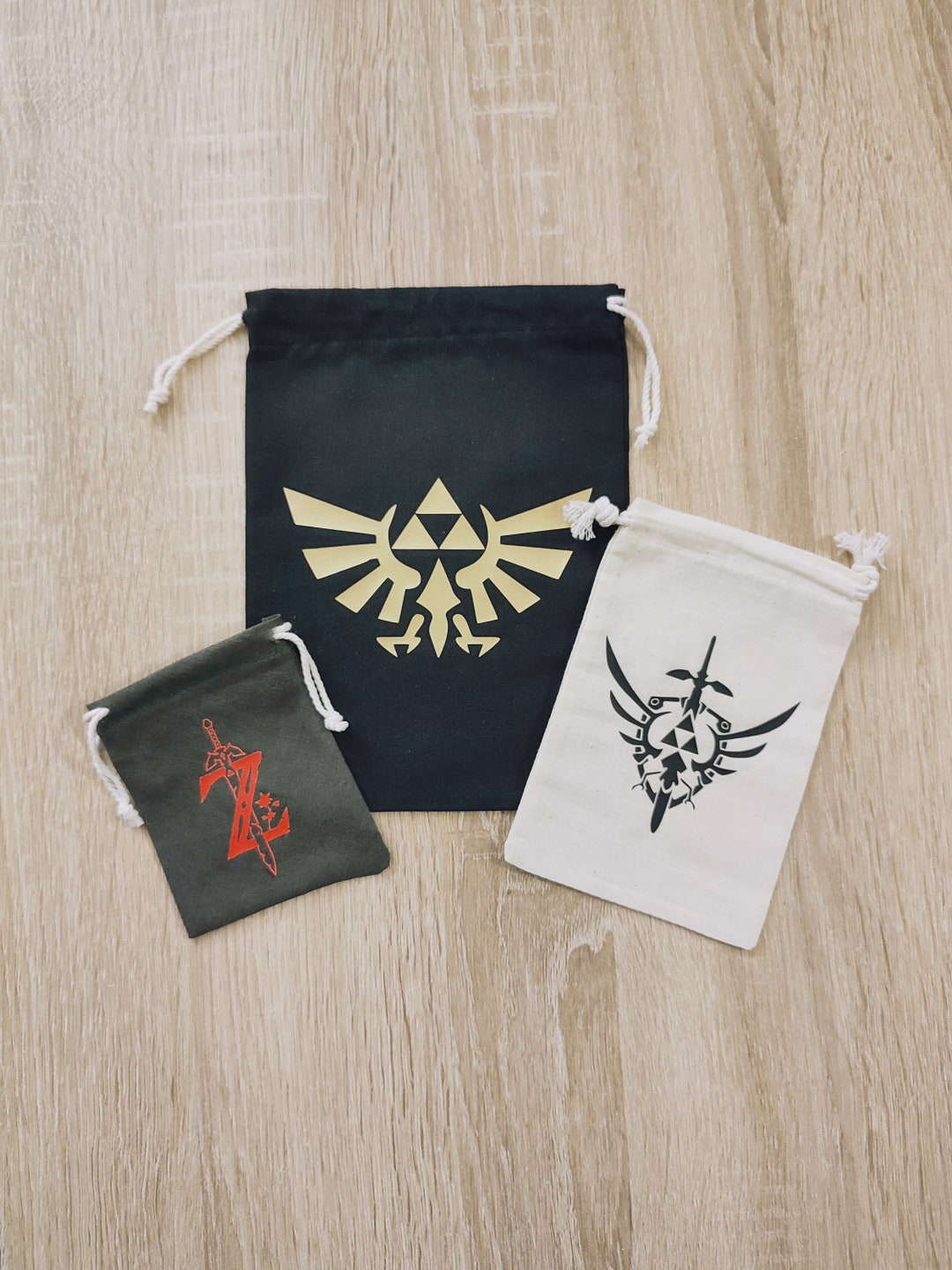 The Legend of Zelda Pouch, Storage for Dice, Gift Bag, Triforce Pouch ...