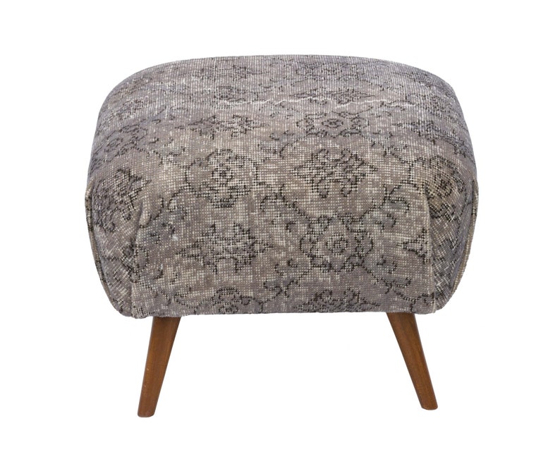 Vintage Rug Upholstered Ottoman - Etsy
