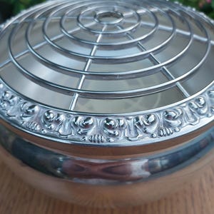 Large Vintage Silver Plated Posy Rose Bowl. English IANTHE Flower ...