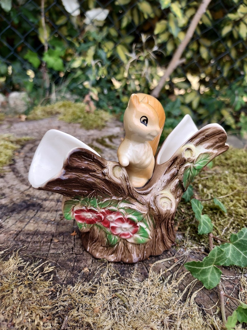 Vintage Hornsea Squirrel Vases, Kitsch Woodland Decor. Fauna Collection ...