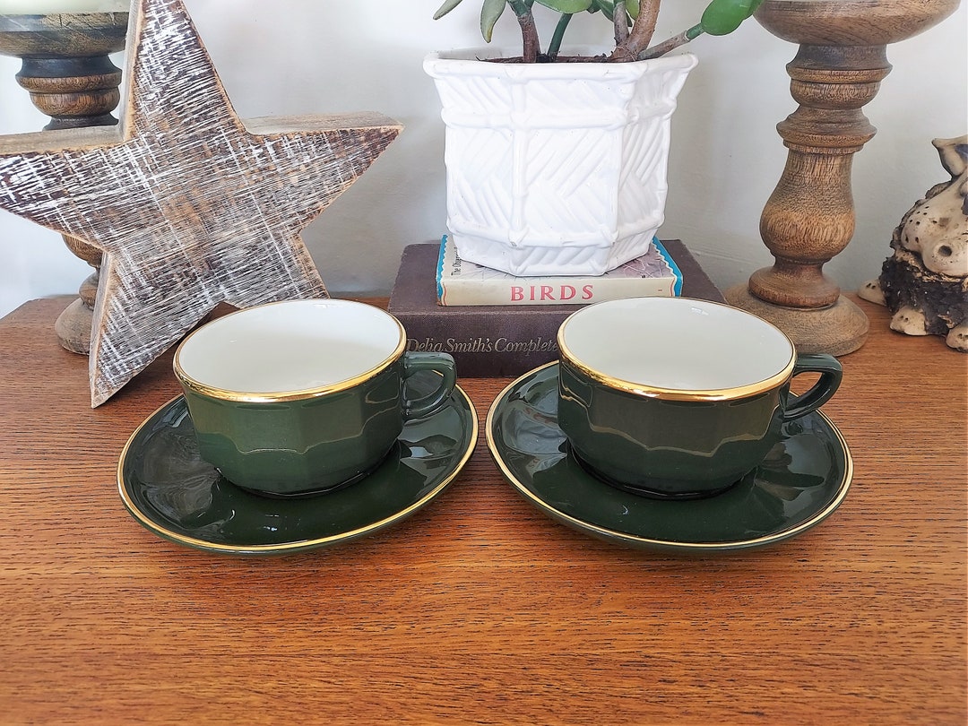 Pair of Large 'apilco' Americano/cappuccino Cup and Saucer Duo. Vintage ...