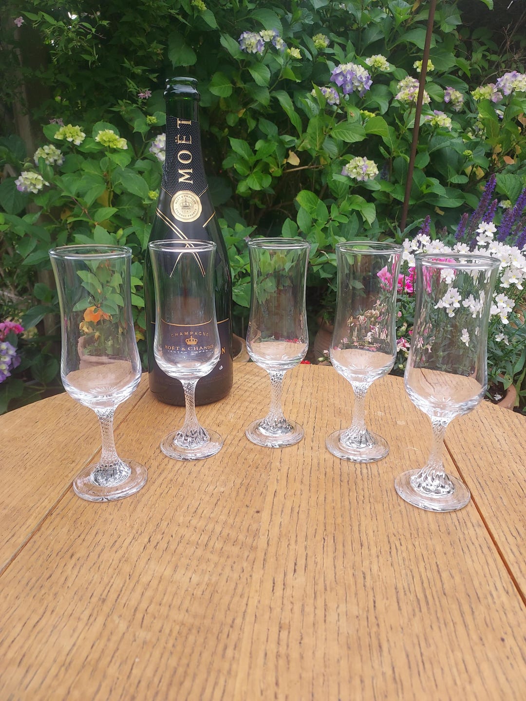 Set of 5 Vintage Dema Champagne Flutes From Piazza Range. Vintage ...