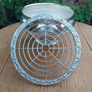 Large Vintage Silver Plated Posy Rose Bowl. English IANTHE Flower ...