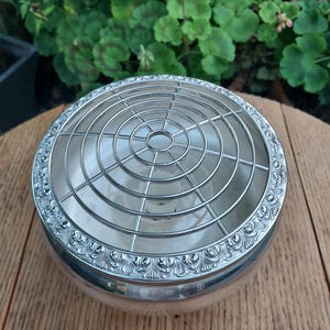 Large Vintage Silver Plated Posy Rose Bowl. English IANTHE Flower ...