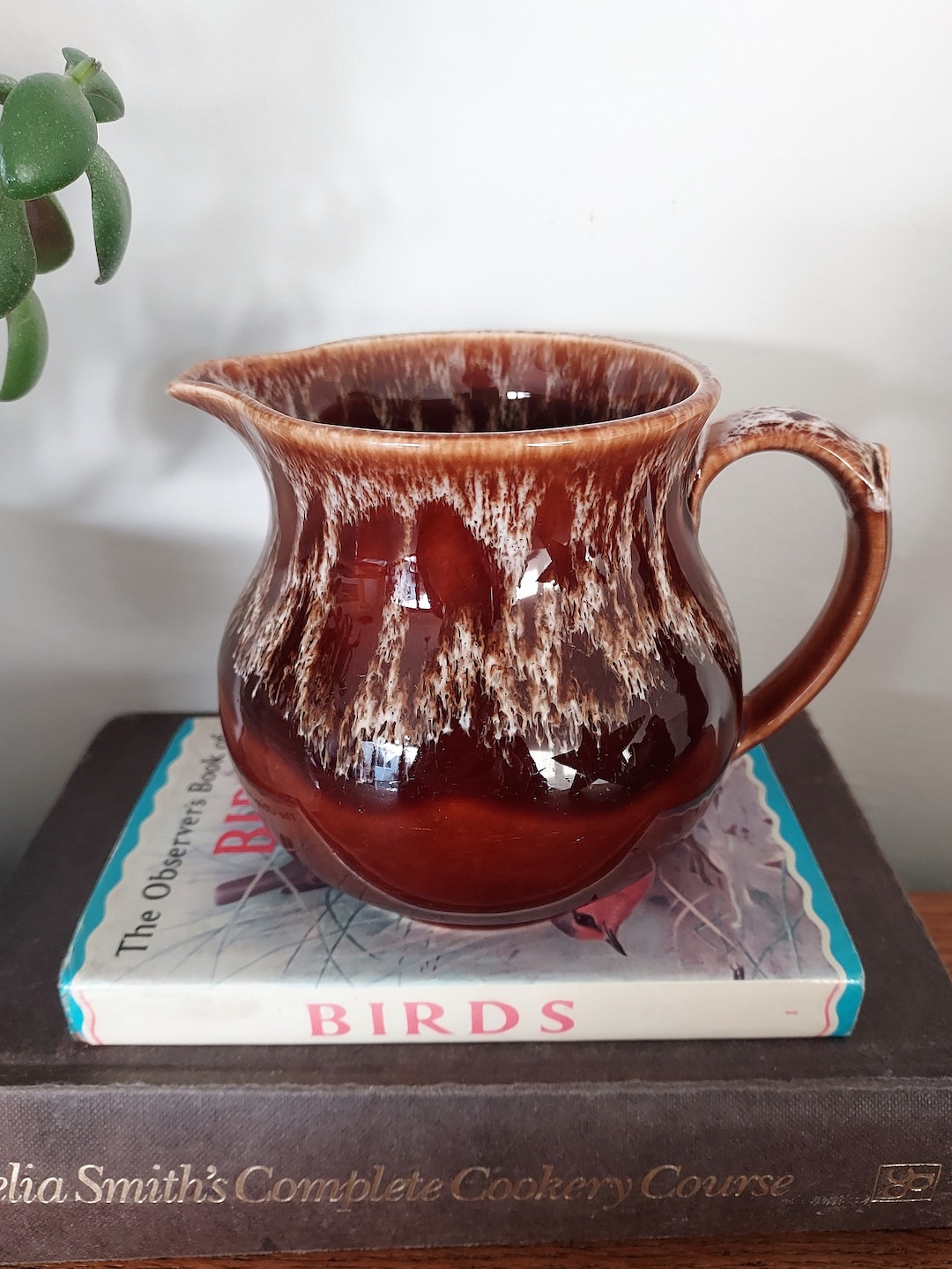 Vintage Honiton Pottery Jug. Brown, Treacle and White Lava Glaze - Etsy