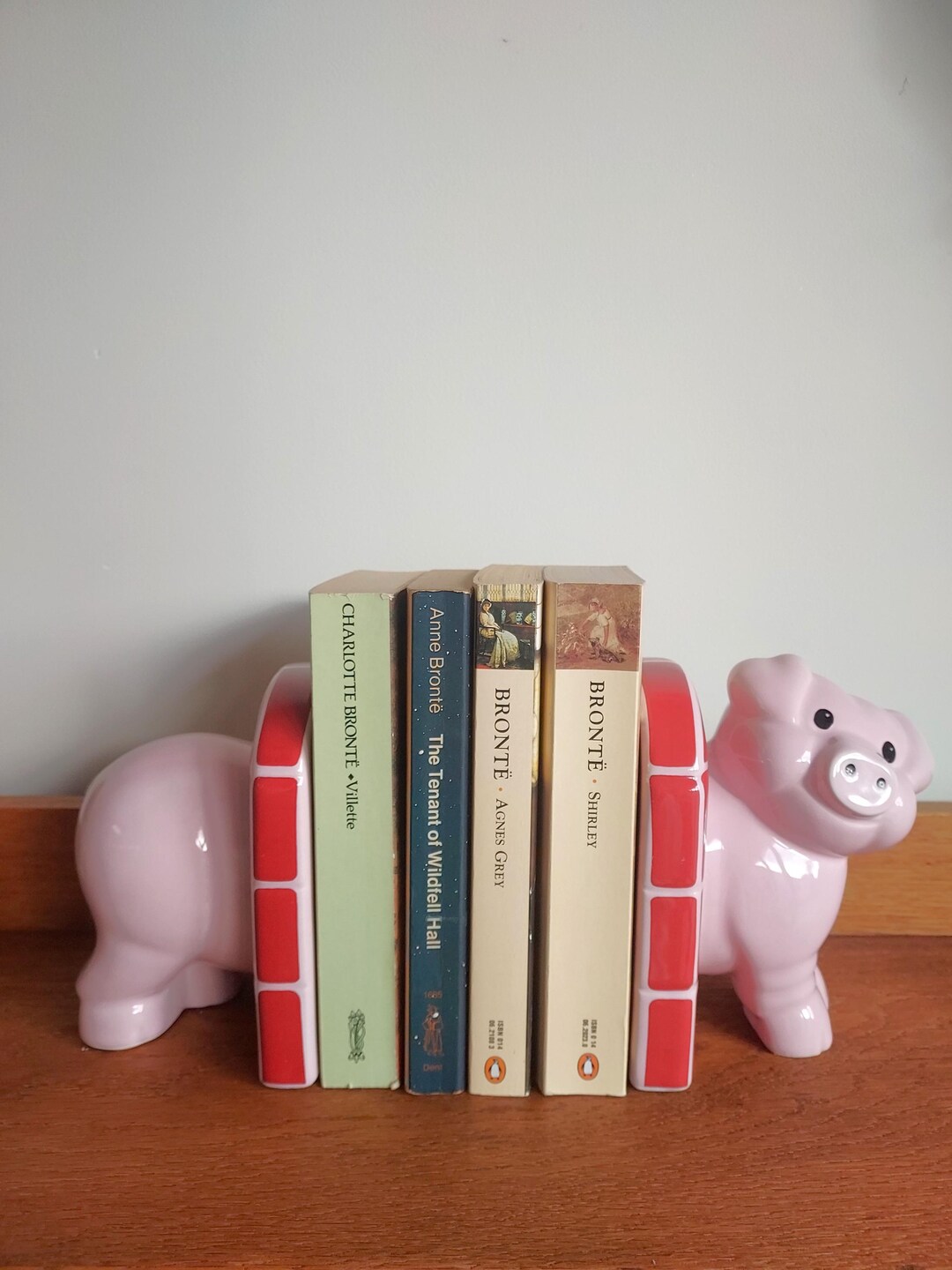 Vintage Carlton Piggy Bookends. Pig and Wall Bookends. Fun and Quirky ...