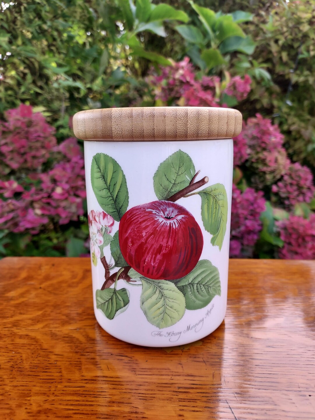 Portmeirion Pomona Lidded Storage Pot. the Hoary Morning Apple Design ...