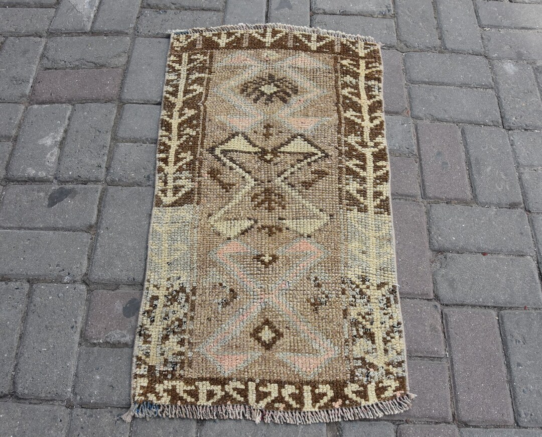 Handmade Turkish Door Mat Rug Vintage Accent Oushak Anatolian - Etsy