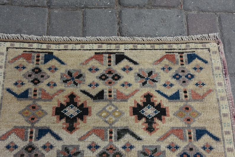 Handmade Turkish Door Mat Rug Vintage Accent Oushak Anatolian | Etsy