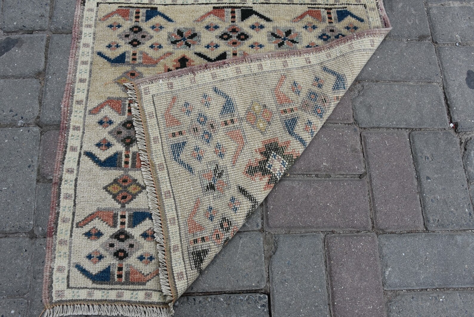 Handmade Turkish Door Mat Rug Vintage Accent Oushak Anatolian | Etsy