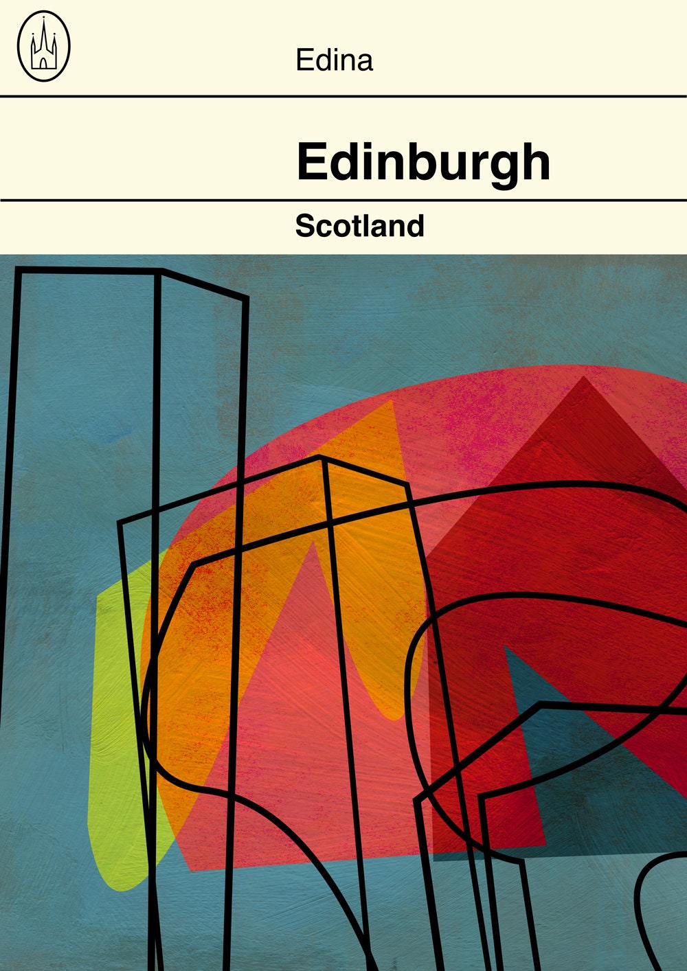 Edinburgh Book Cover Print - Etsy