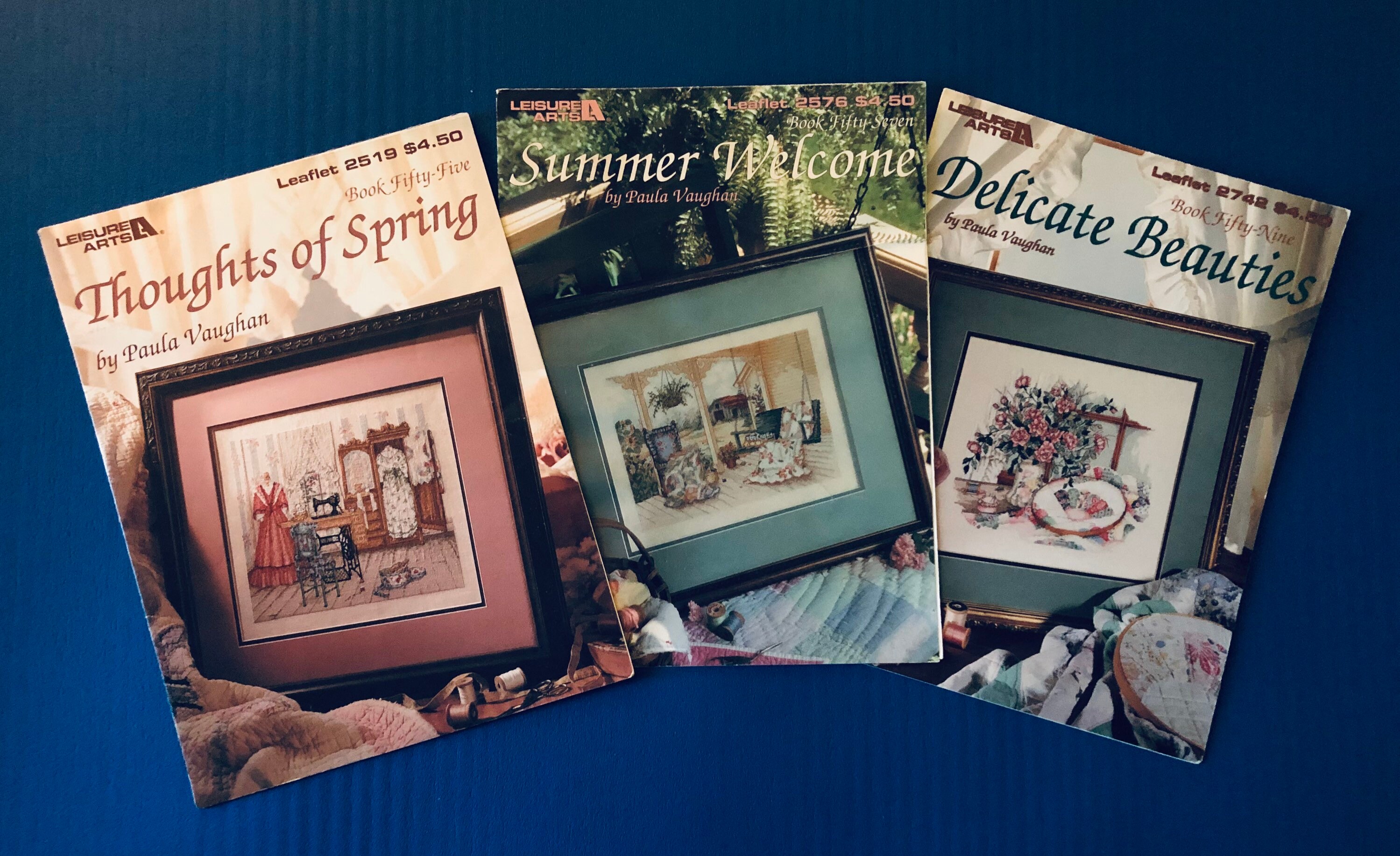 Vintage Paula Vaughan Counted Cross Stitch Patterns By Leisure Etsy