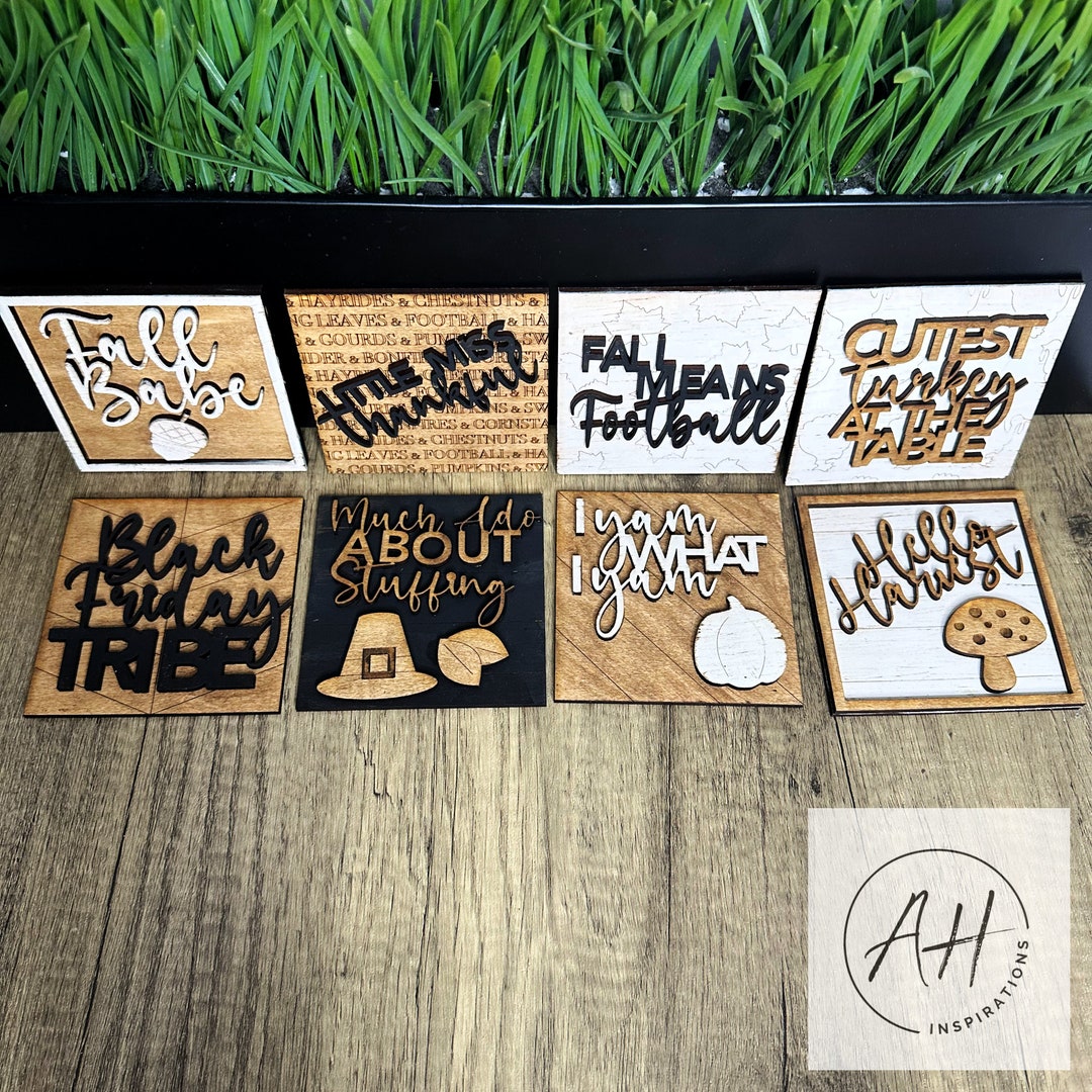 Fall Tiles V3, Fall Sign, Fall Glowforge, Fall Cut File, Fall SVG, Fall ...