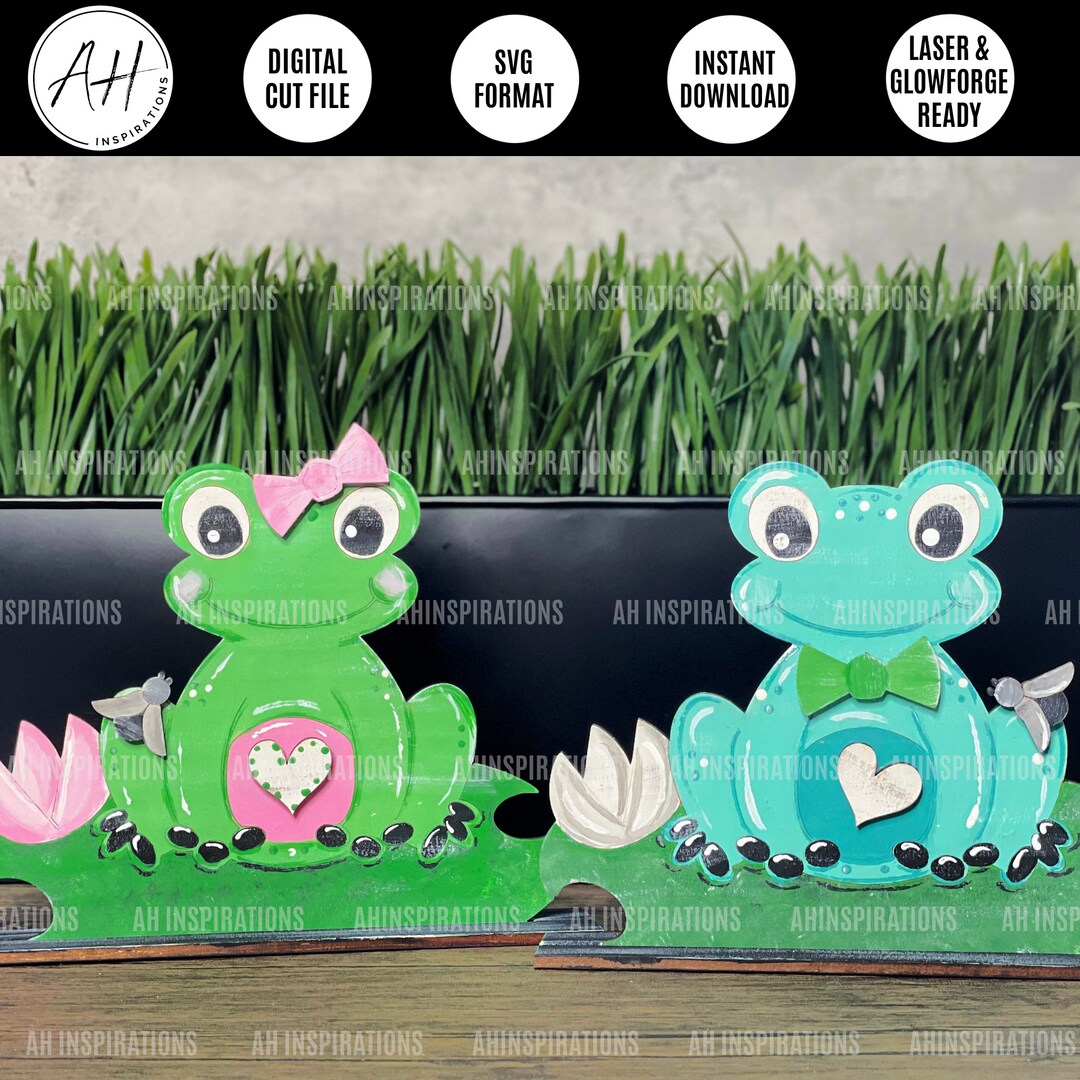 Frog Glowforge, Free-standing Frog, Frog Decor, Friendly Frog, Frog SVG ...