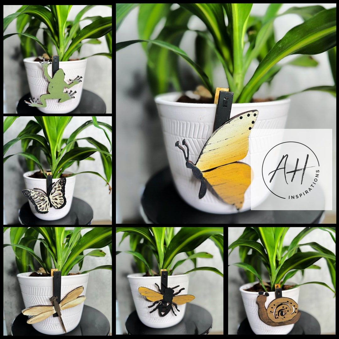 Decorative Hanging Pot Percher Cut File, Critter Laser Pot Sitter SVG ...