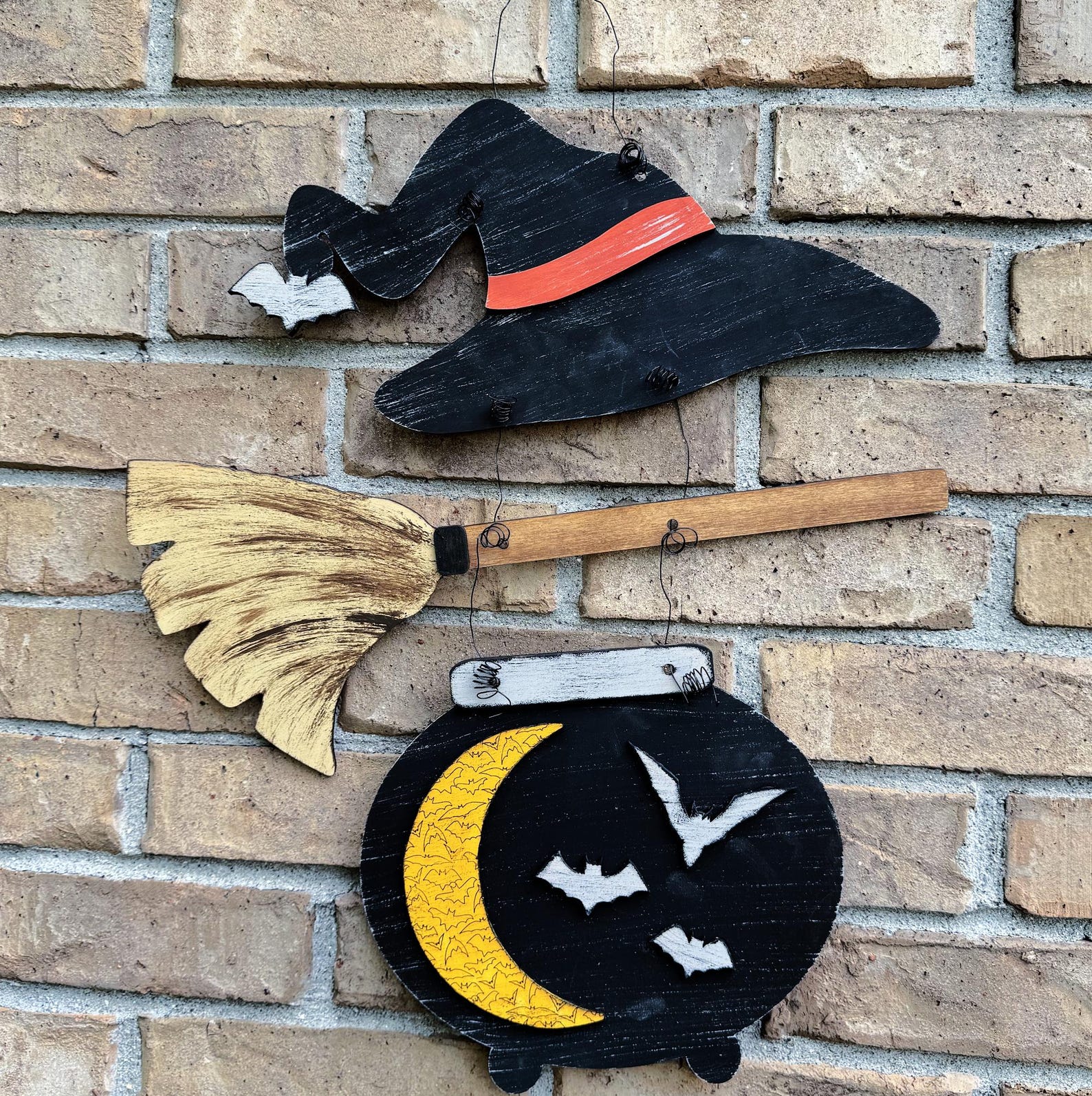 Halloween Welcome Witch Cauldron Door Hanging Large Witches Sign for ...